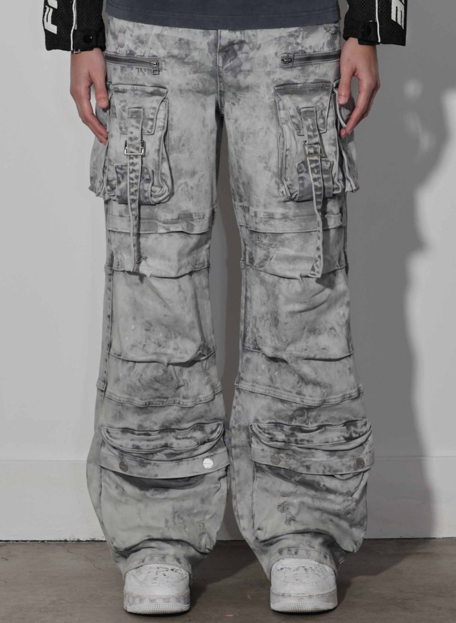 Y2k Utility Cargo Pants - Grey Stone – GEAR LOCKER LA